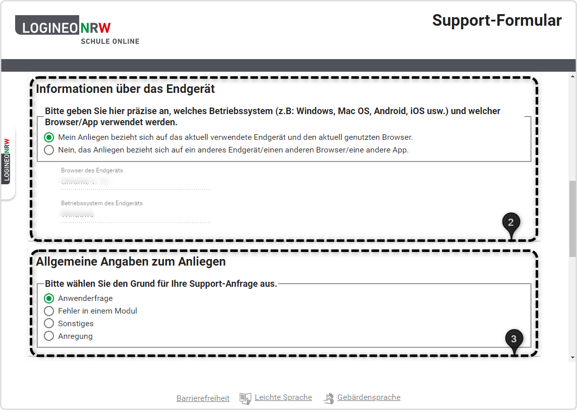Supportformular: Supportformular | Netzwerk-Moodle